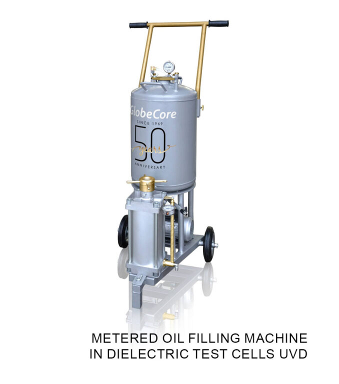Metered oil filling machine in dielectric test cells UVD - GlobeCore
