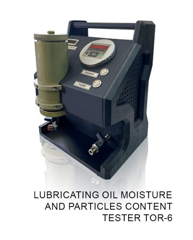 Lubricating oil moisture and particles content tester TOR-6 - GlobeCore.com